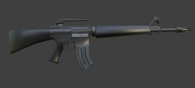 3D model weapon m16a1 VR / AR / low-poly | CGTrader