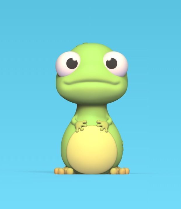 Stylized Cartoon Frog 3D model 3D printable | CGTrader