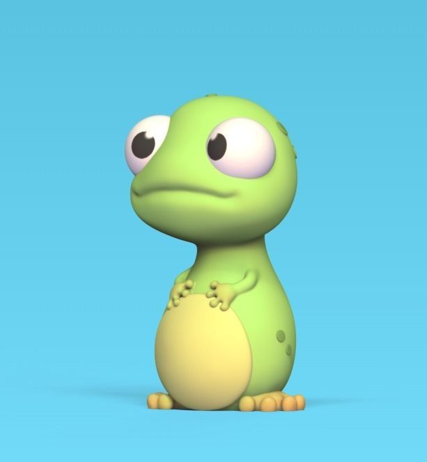 Stylized Cartoon Frog 3D model 3D printable | CGTrader