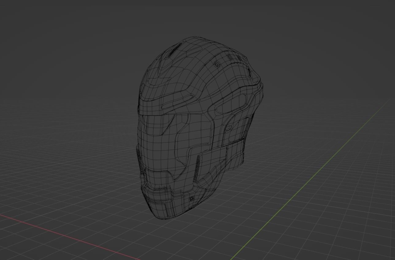 futuristic helmet 3D model | CGTrader