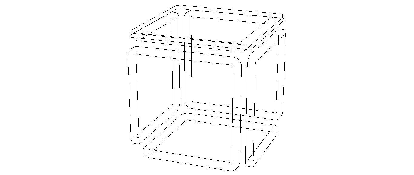 Infinity Cube Wood Table 3D model | CGTrader