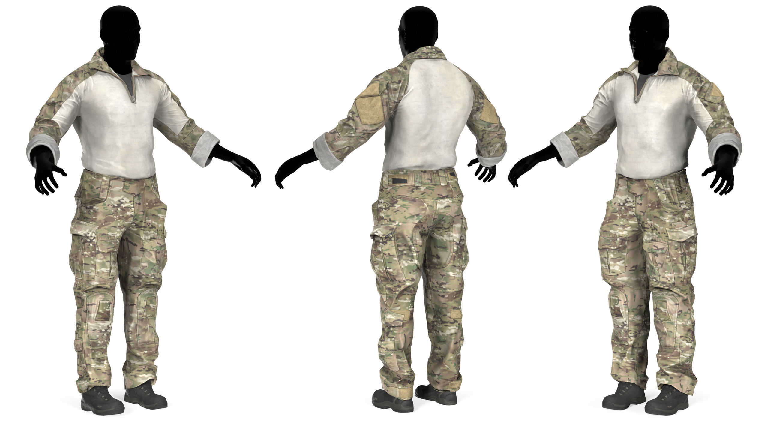 3D model CRYE PRECISION COMBAT UNIFORM VR / AR / low-poly | CGTrader