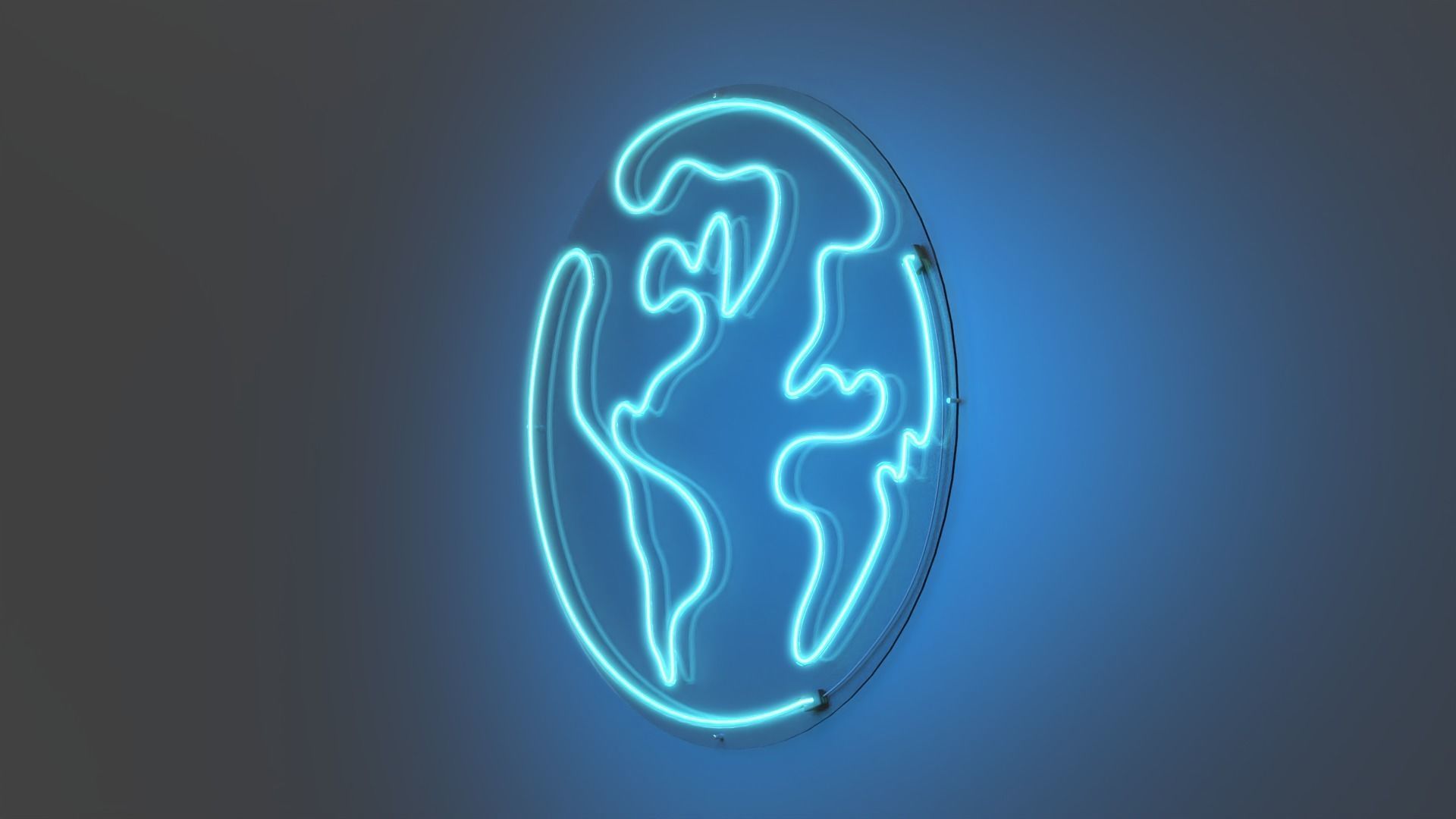 Earth - Neon Sign 3D model | CGTrader