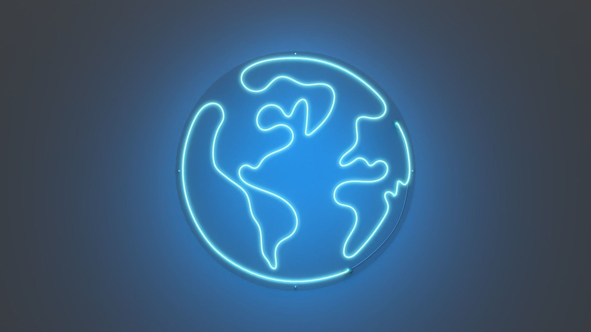 Earth - Neon Sign 3D model | CGTrader