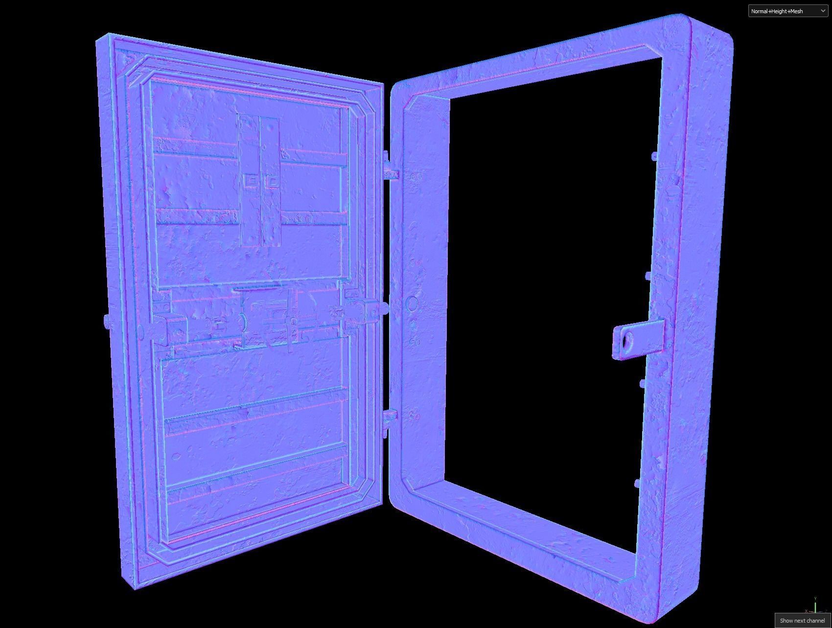 3D model Bunker door Pbr lowpoly bunker gate 03 VR / AR / low-poly ...
