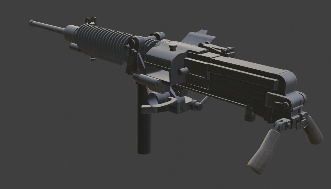 3D model gun type92 VR / AR / low-poly | CGTrader