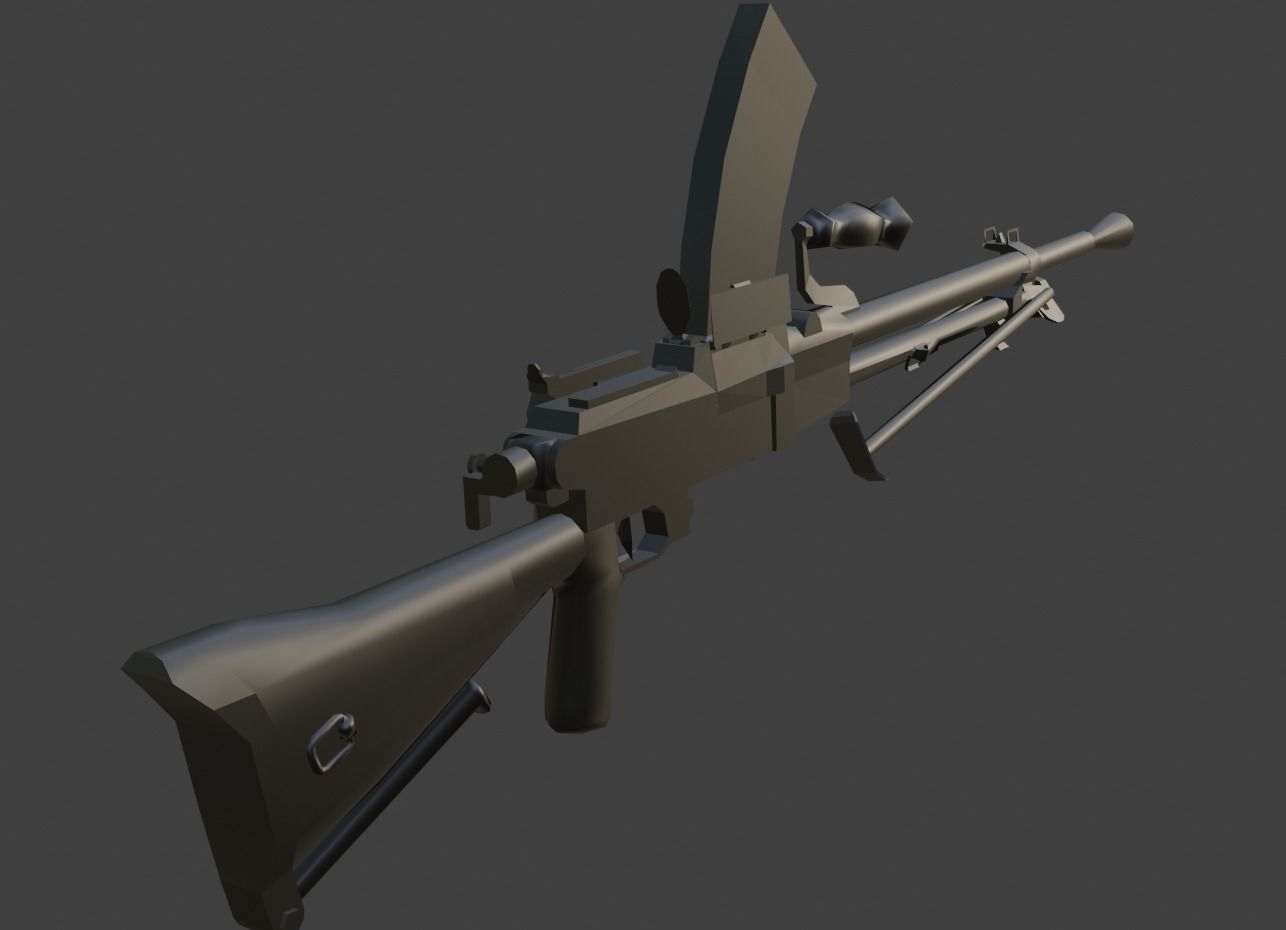 3D model gun type99 VR / AR / low-poly | CGTrader