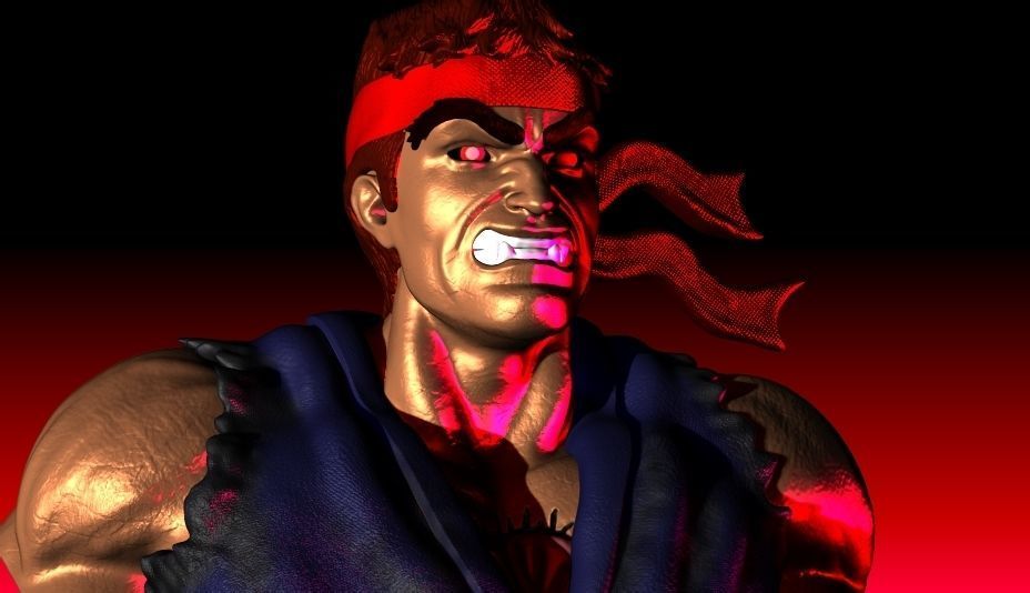 EVIL RYU STREET FIGHTER 3D model 3D printable | CGTrader