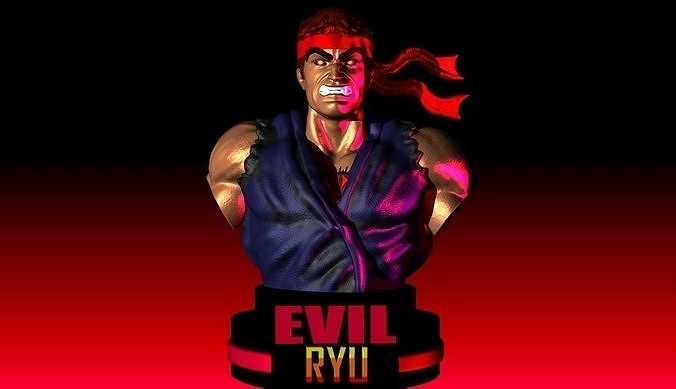 EVIL RYU STREET FIGHTER 3D model 3D printable | CGTrader