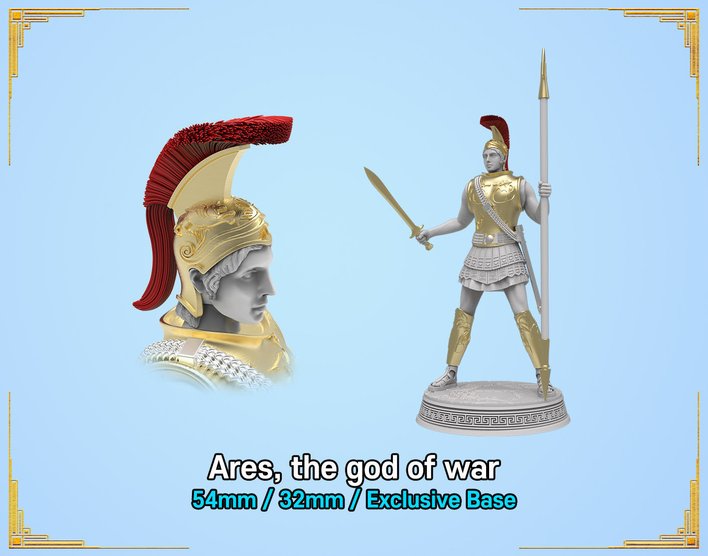 Ares the god of war 3D model 3D printable | CGTrader