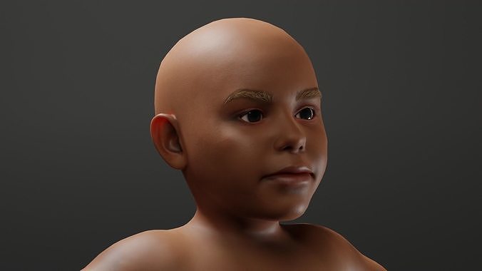 Realistic Baby - Jen 3D model rigged | CGTrader