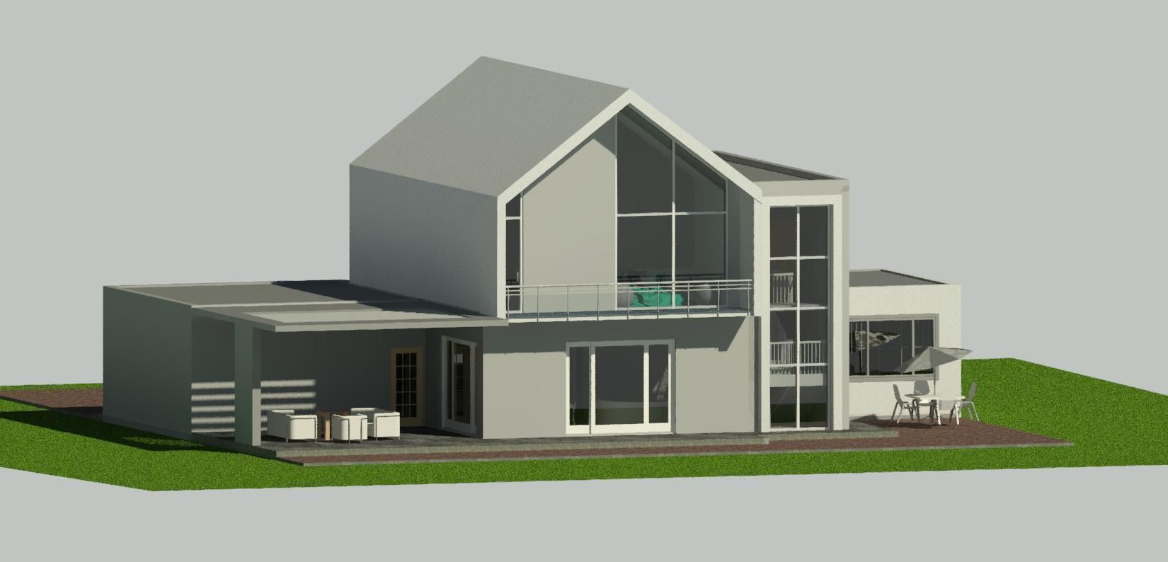 3D model Small family 3D modern House plan VR / AR / low-poly | CGTrader
