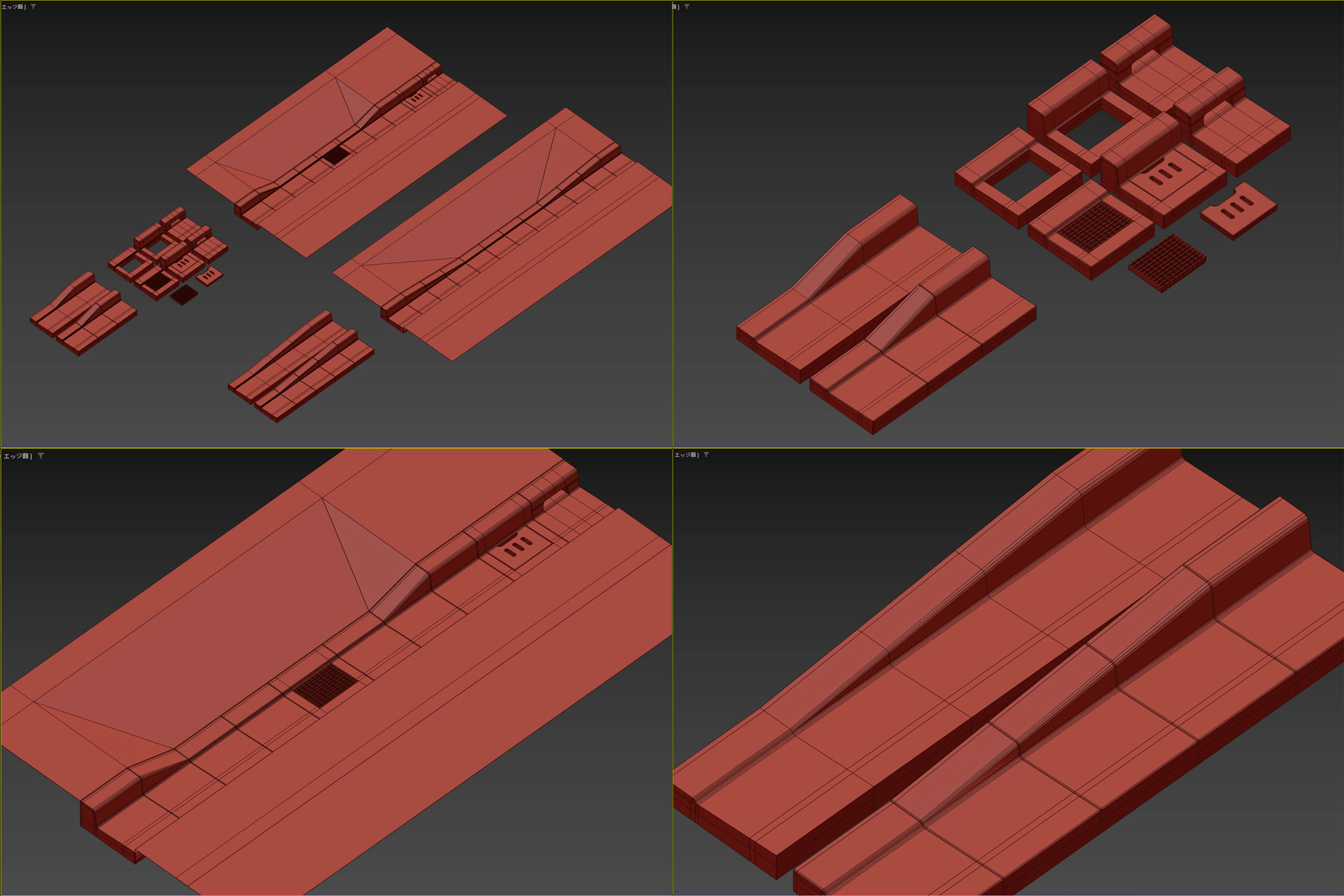 L-shaped gutter Street culvert Type 2 3D model | CGTrader