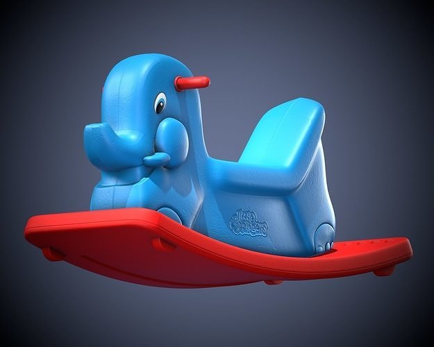 Little fingers Kids Elephant Rocker 3D model | CGTrader