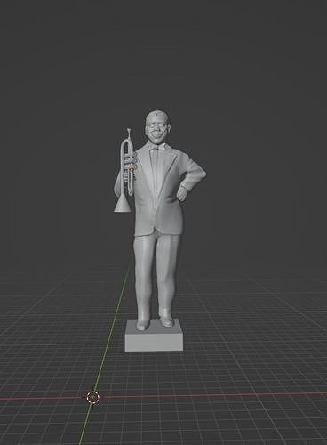 Louis Armstrong 3D model 3D printable | CGTrader