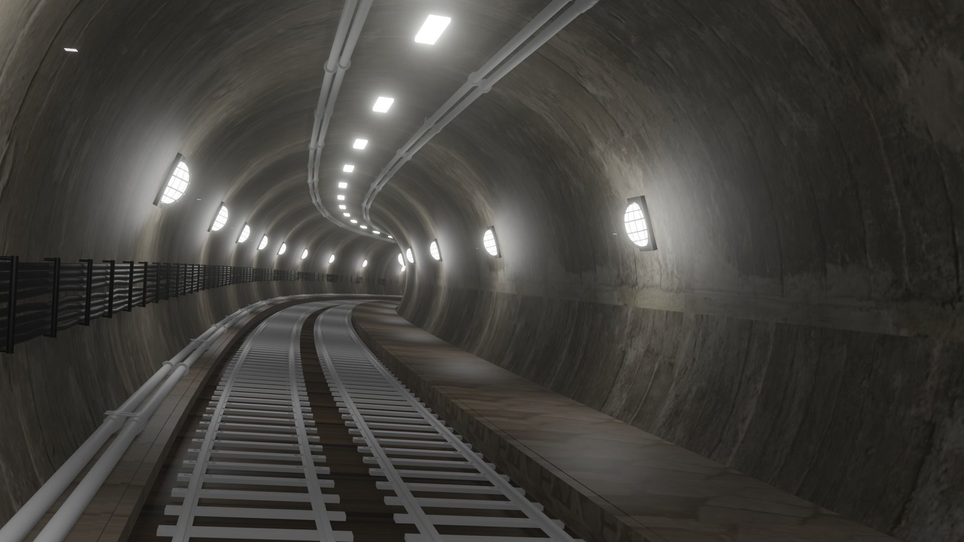 3D model Subway Tunnel 3D Model VR / AR / low-poly | CGTrader