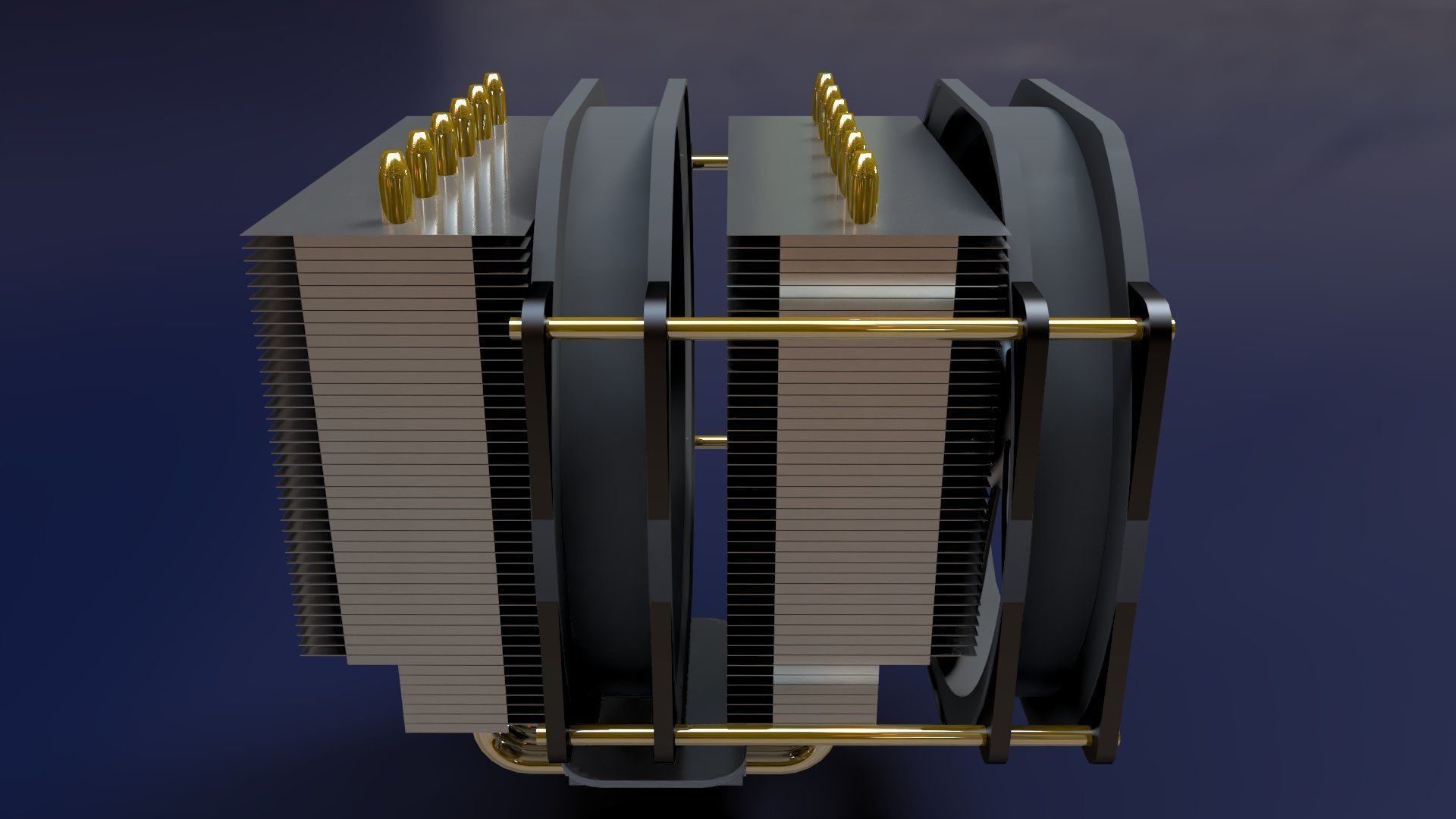 3D model Dual Fan CPU Cooler - Noctua design VR / AR / low-poly | CGTrader