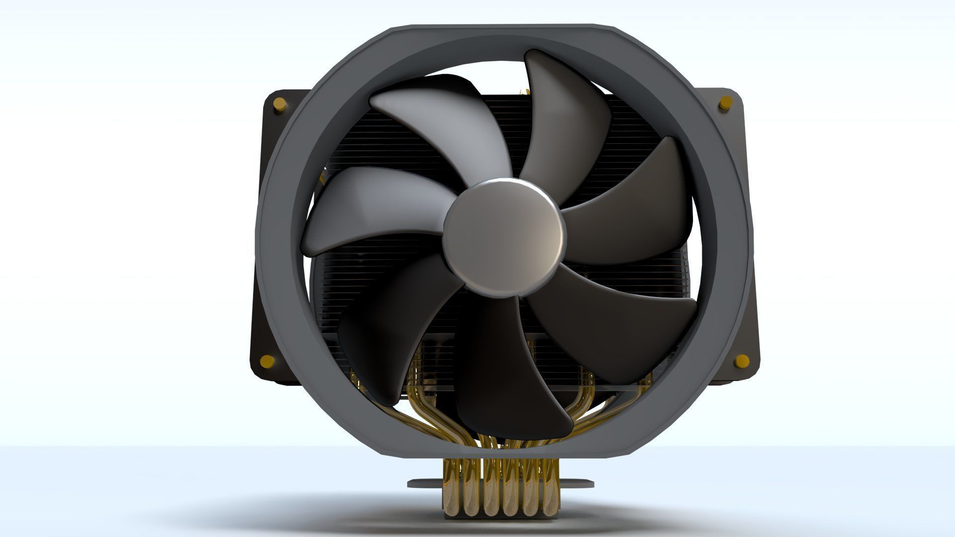 3D model Dual Fan CPU Cooler - Noctua design VR / AR / low-poly | CGTrader