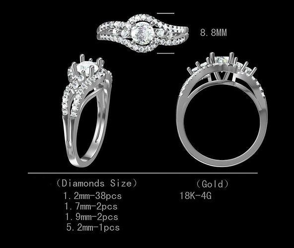 Round Cut Basket Setting Ring 3D model 3D printable | CGTrader