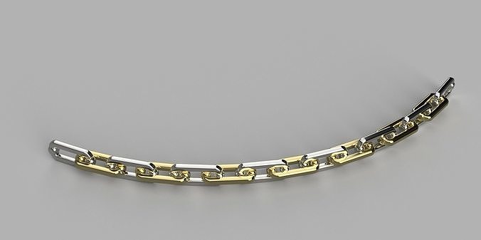 Square link chain 3D model 3D printable | CGTrader