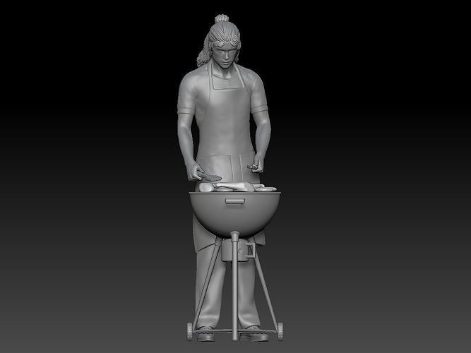 BBQ MAN 1 3D model 3D printable | CGTrader