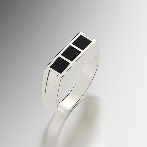 Men ring with enamel 3D model 3D printable | CGTrader