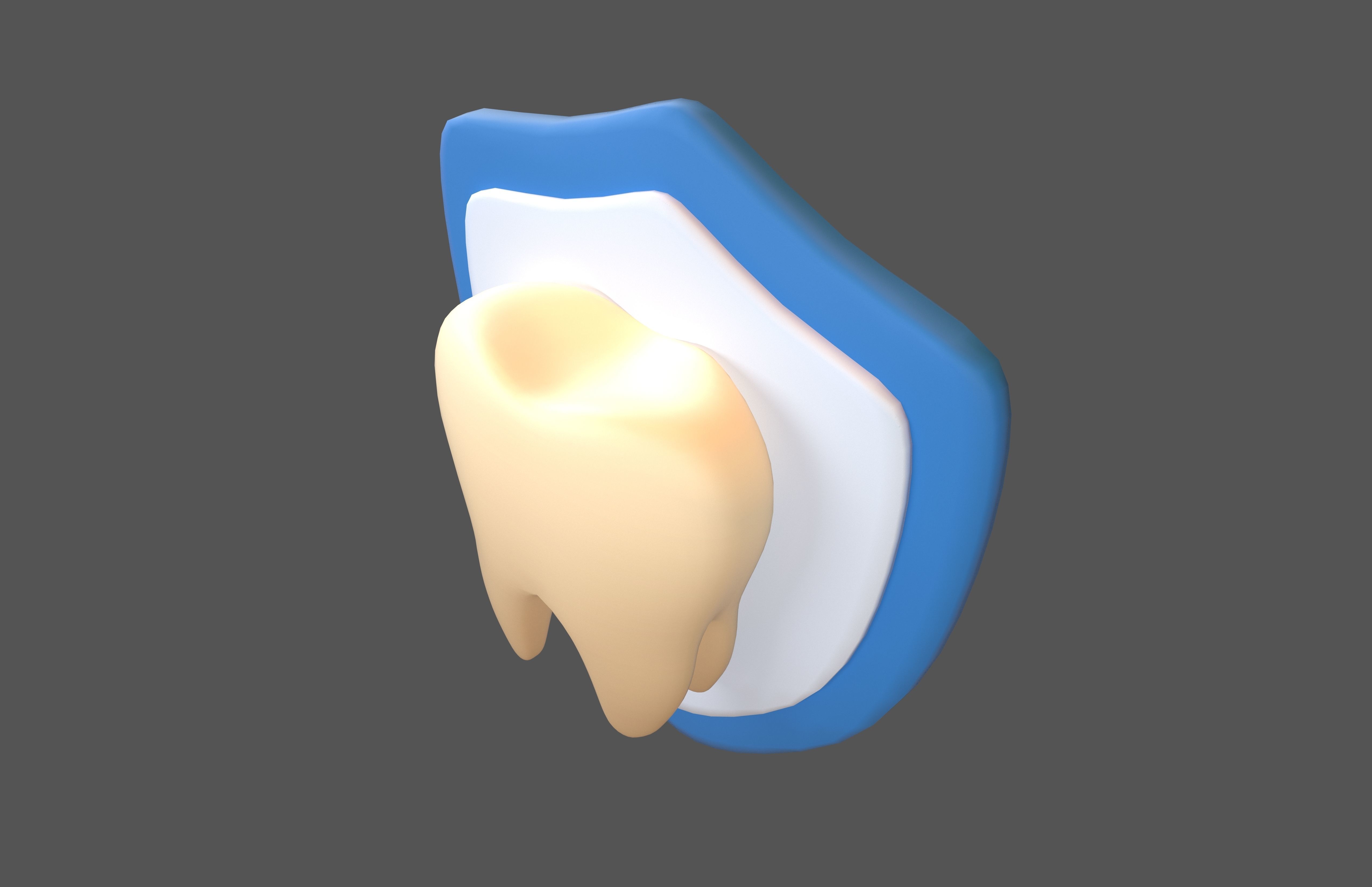 3D model Protect Tooth Emoji v1 007 VR / AR / low-poly | CGTrader