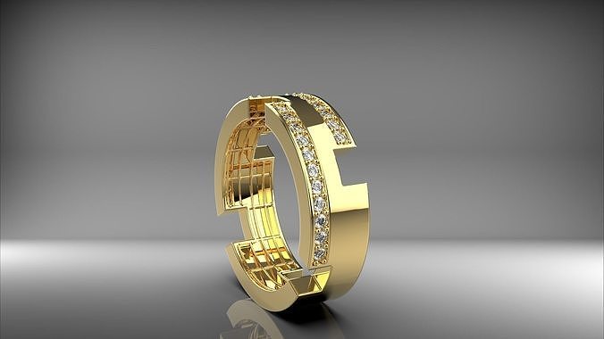 Thick Versace Pattern Ring 3D model 3D printable | CGTrader