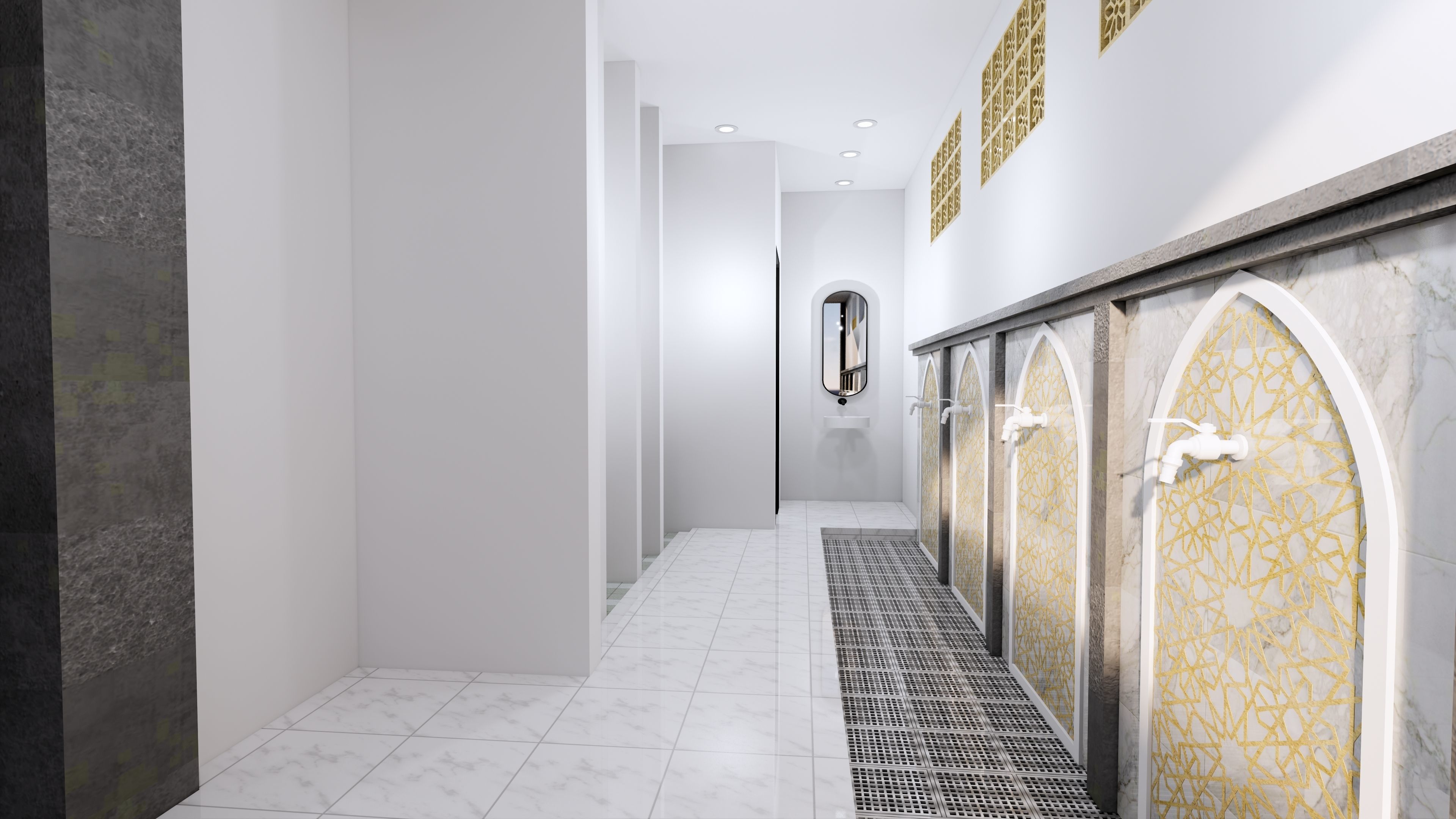 3D model Toilet and Wudhu spot at Mosque smallMosque Prayer room islam ...