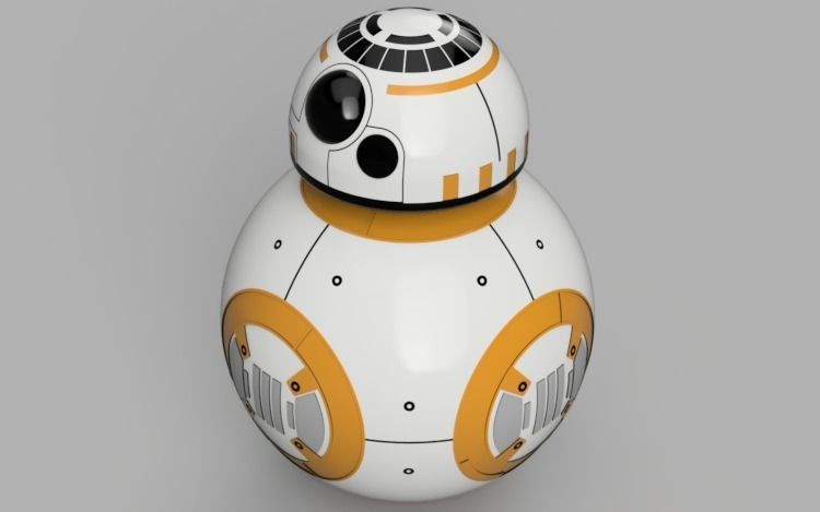 High-Quality BB-8 Astromech Droid 3D Model 3D model 3D printable | CGTrader