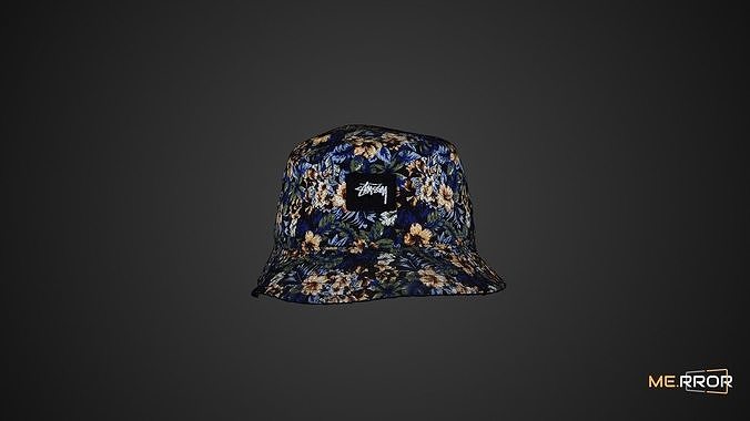 Floral Bucket Hat 3D model | CGTrader