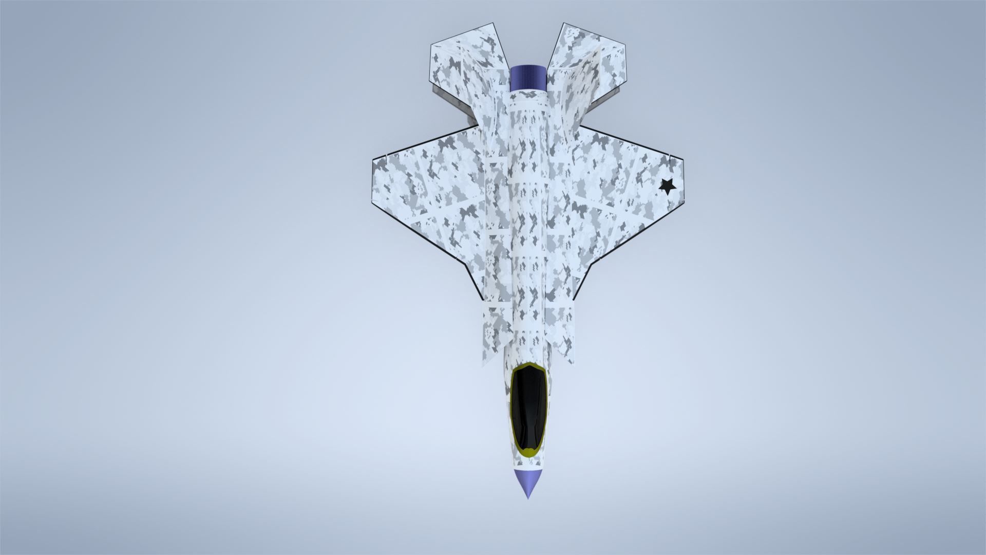 Fighter Jet with digital camo free 3D model | CGTrader