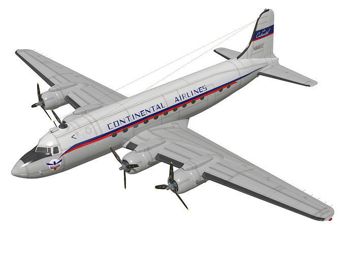 Douglas DC-4 3D model | CGTrader