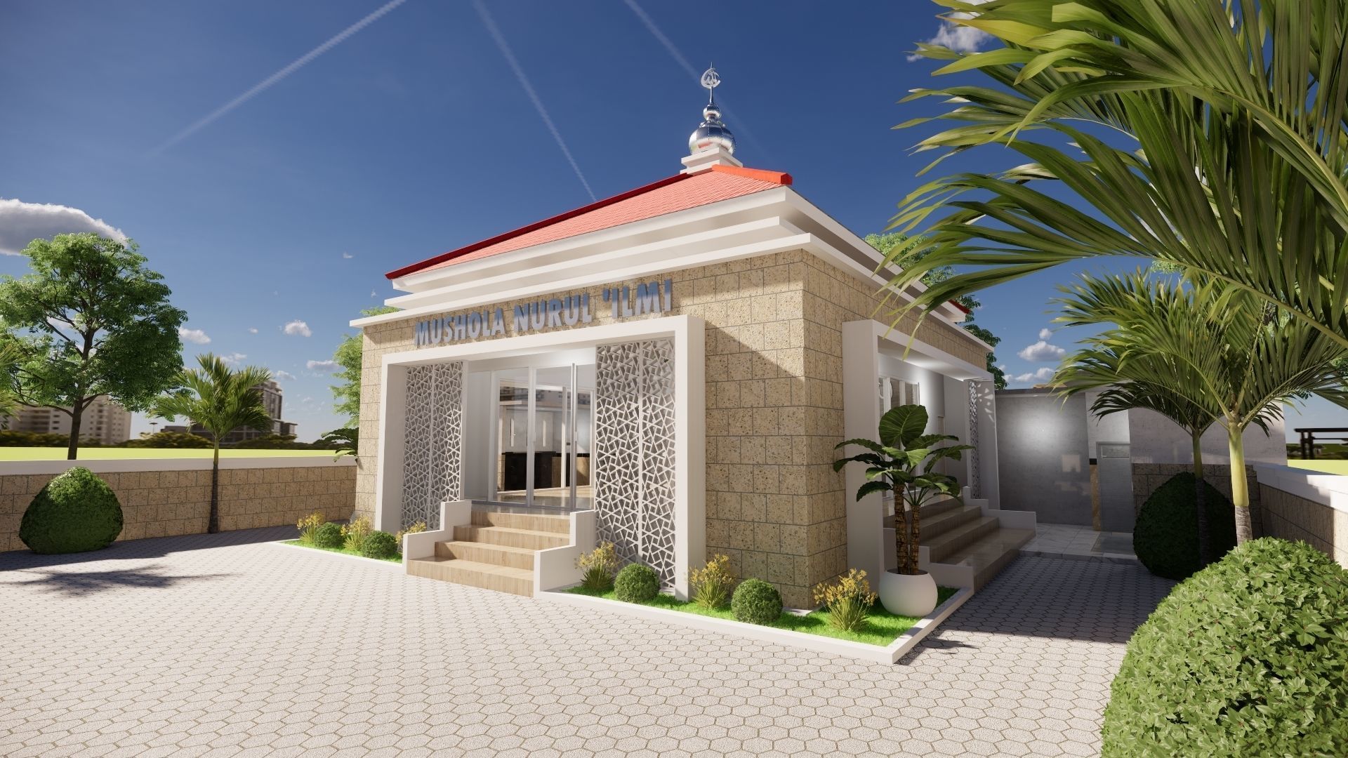 3D model Islamic Architecture Mosque SmallMosque Roomprayer VR / AR ...