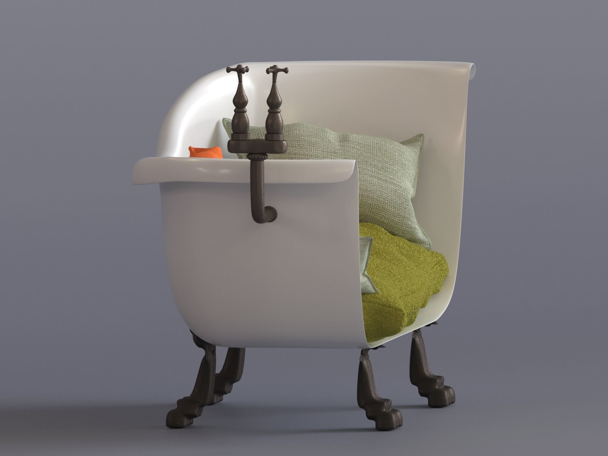 Sofa-bath 3D model | CGTrader