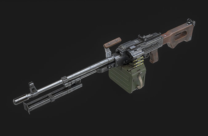 PK Machine Gun 3D model | CGTrader
