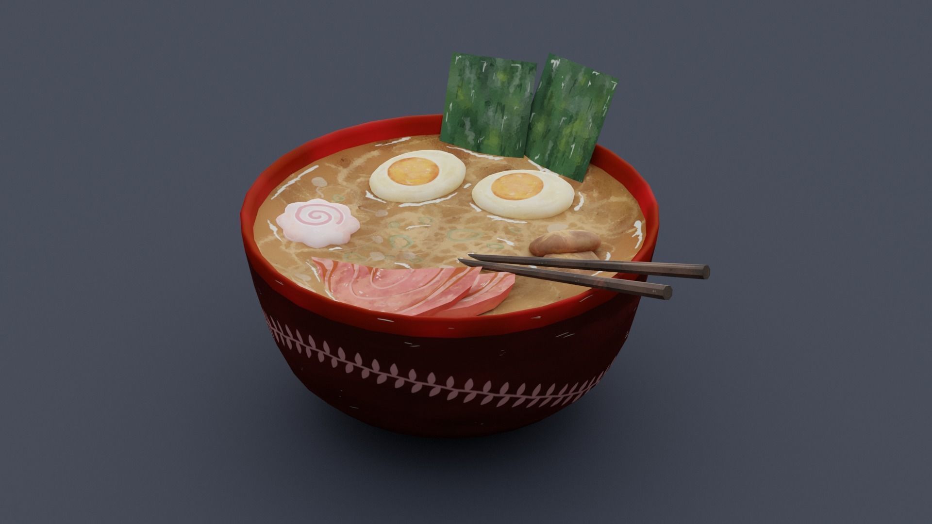 3D model Ramen hand-painted VR / AR / low-poly | CGTrader