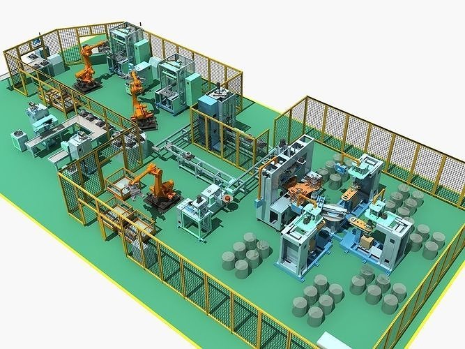 Automatic production equipment 3D model | CGTrader