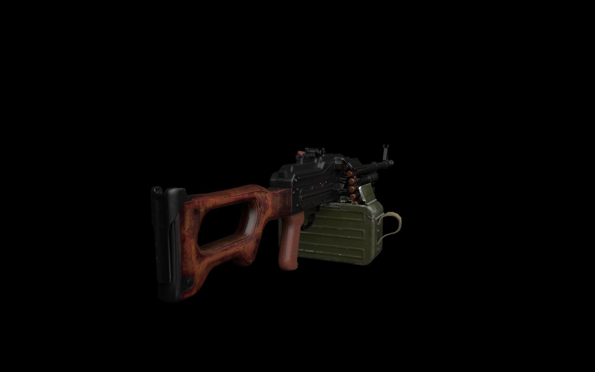 3D model PKM light machine gun VR / AR / low-poly | CGTrader