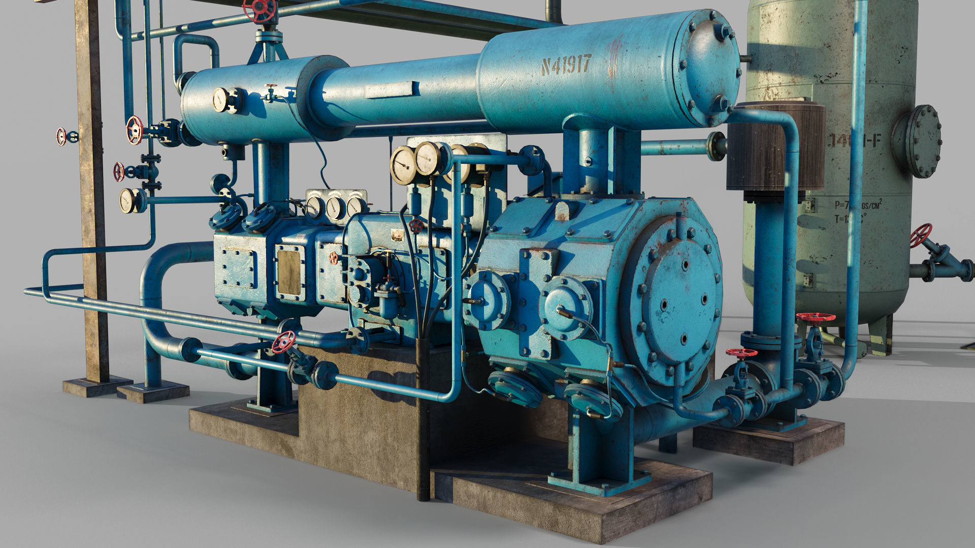 Industrial air compressor 3D model | CGTrader