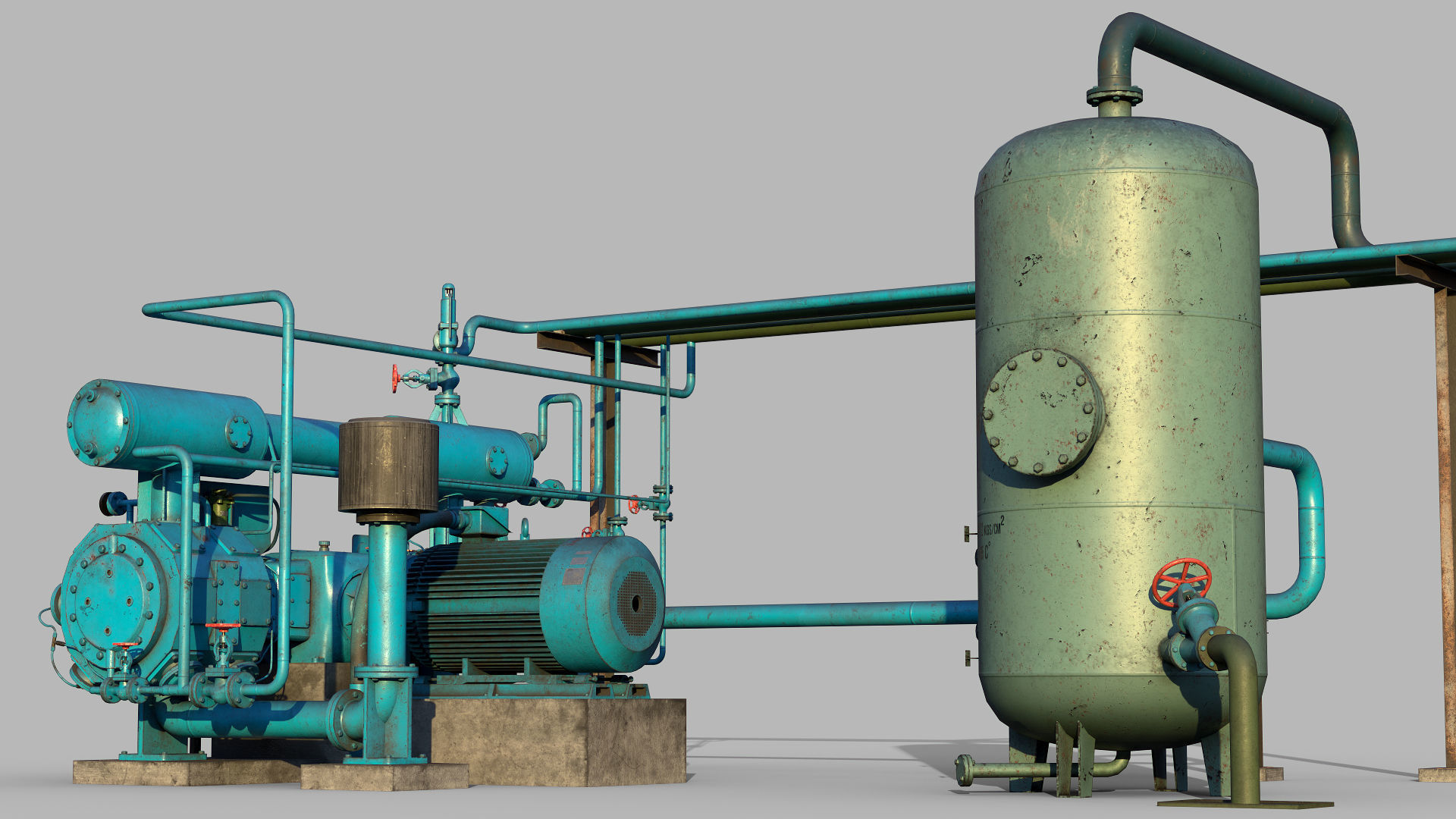 Industrial air compressor 3D model | CGTrader
