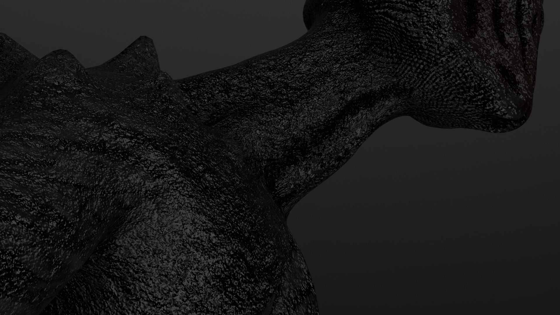 3D model Alien Horror Creature - Black Faun VR / AR / low-poly | CGTrader