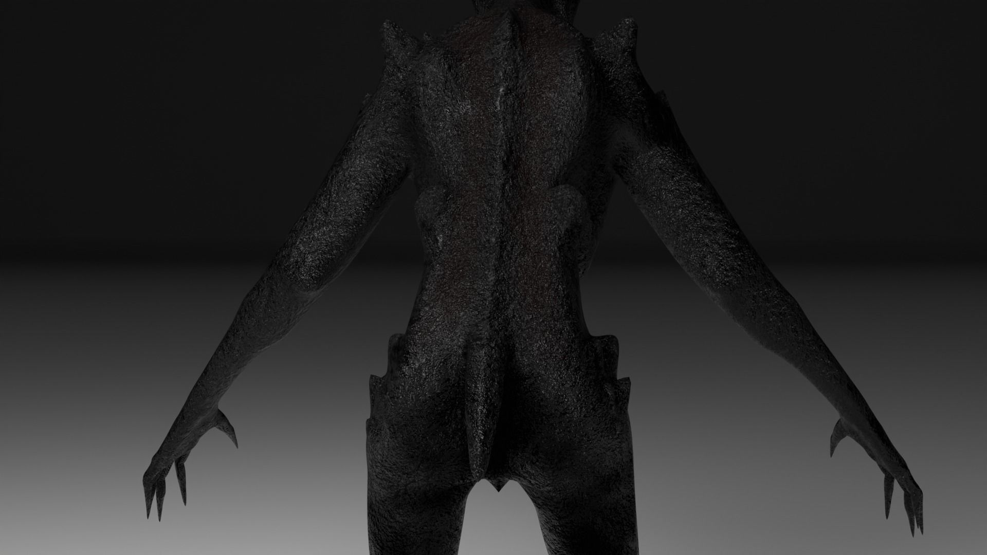 3D model Alien Horror Creature - Black Faun VR / AR / low-poly | CGTrader