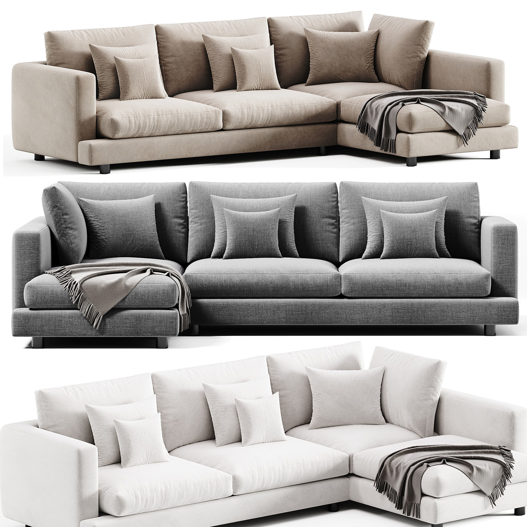 Long Island 05 Sofa By Flexform 3D model | CGTrader