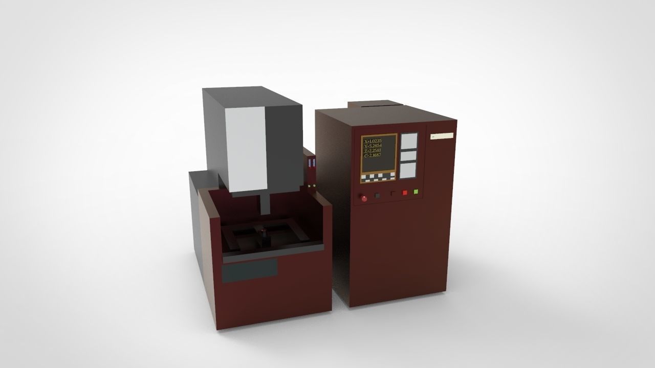 3D model EDM Wire Machine VR / AR / low-poly | CGTrader