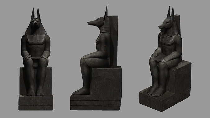3D model Anubis Meditation Statue VR / AR / low-poly | CGTrader