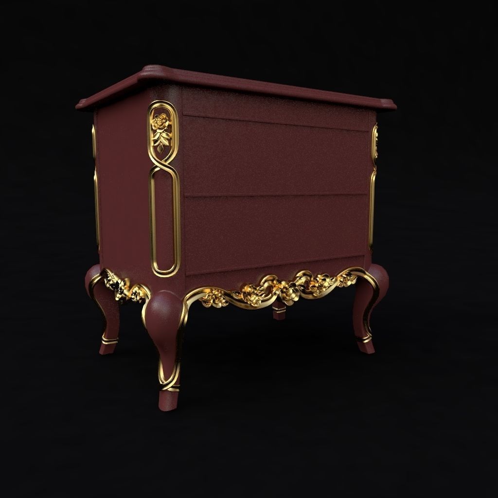 bedside table for bedroom 3D model | CGTrader