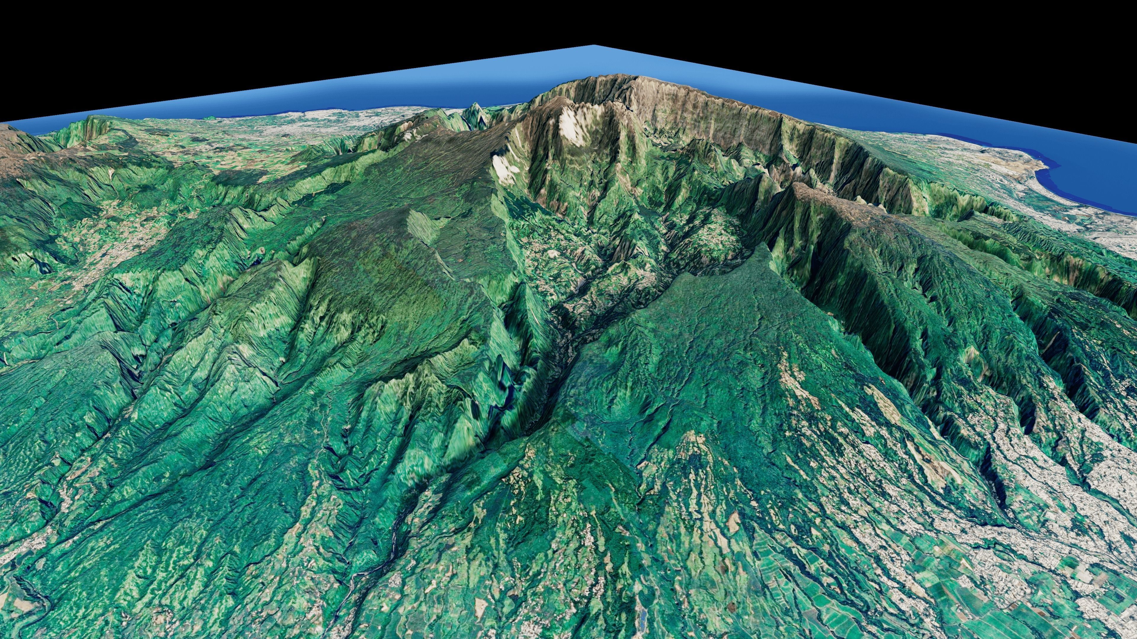 Reunion island full 3d model terrain 3D model | CGTrader