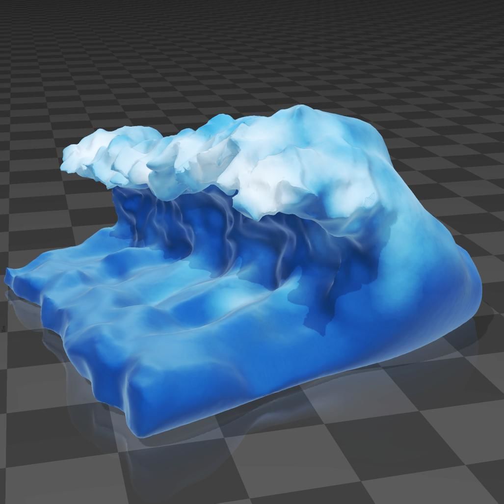 OCEAN WAVE 3D model 3D printable | CGTrader