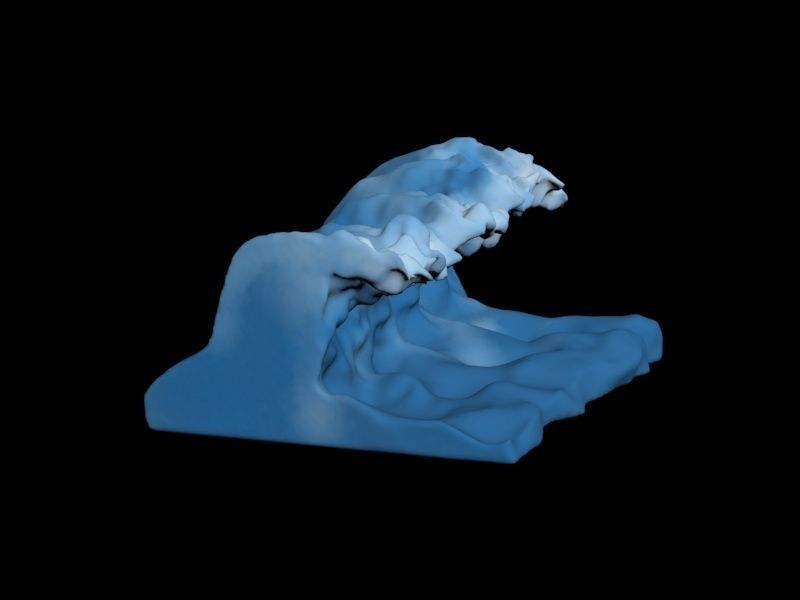 OCEAN WAVE 3D model 3D printable | CGTrader